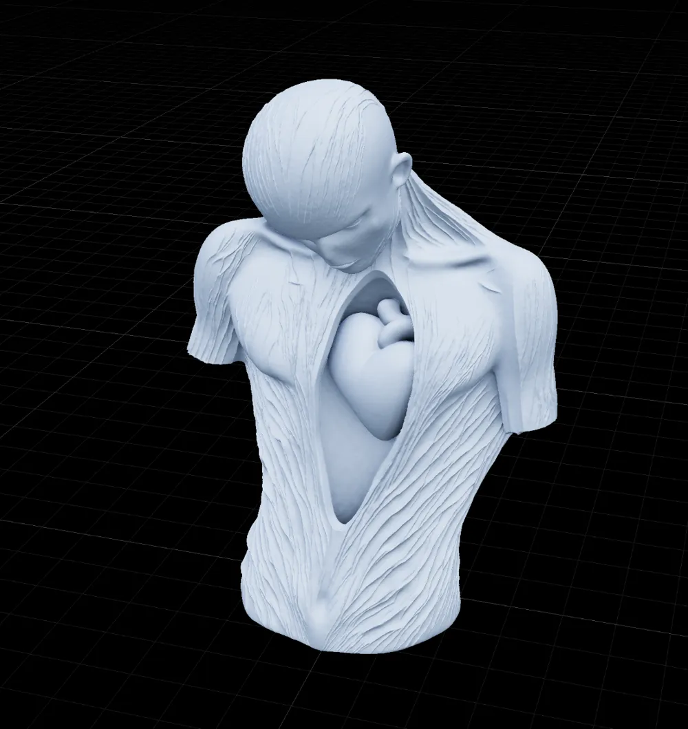 style man with heart - Free 3D Print Model - MakerWorld