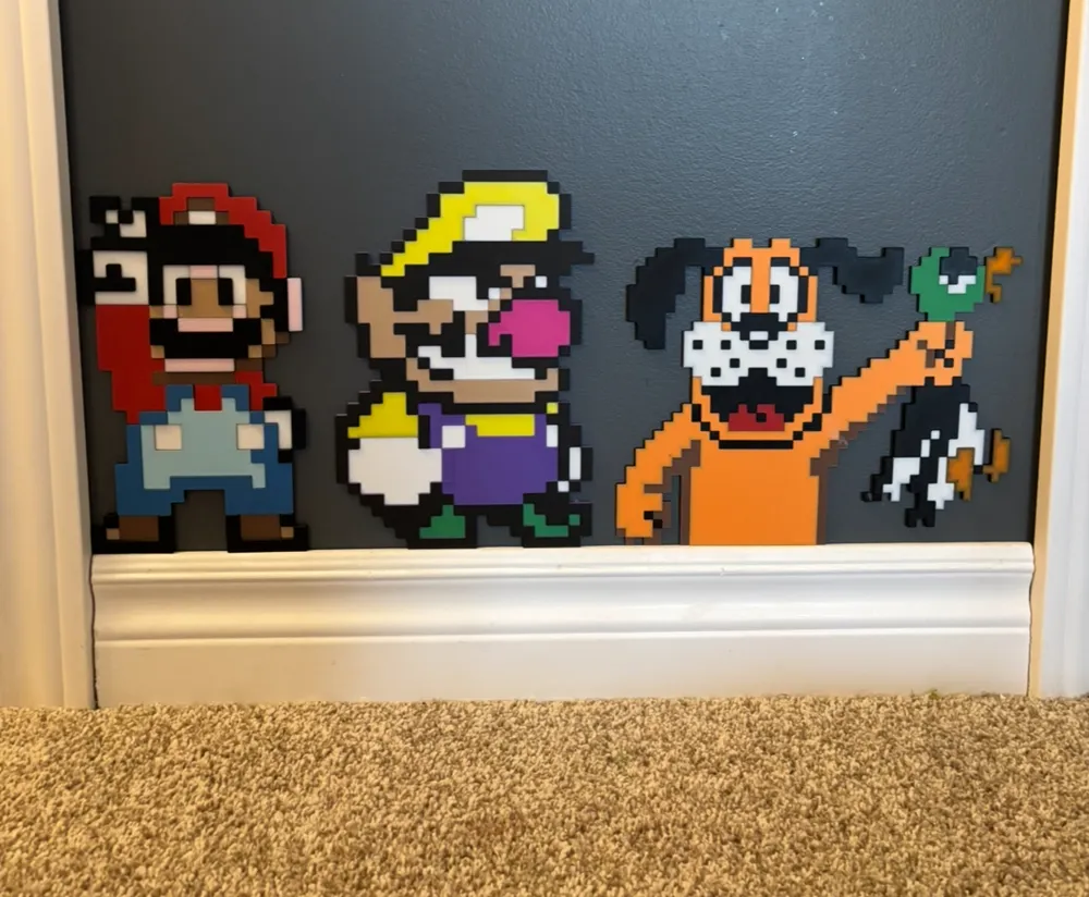 8bit Wario Wall Art by birdhouse8669 MakerWorld: Download Free 3D Models