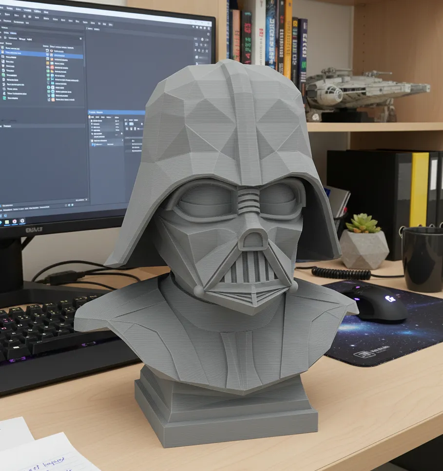 Darth Vader Low-Poly Bust by Juganof MakerWorld: Download Free 3D Models