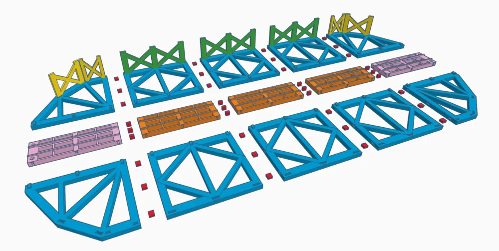 HO Train Truss Bridge - Single Track Version - Free 3D Print Model ...