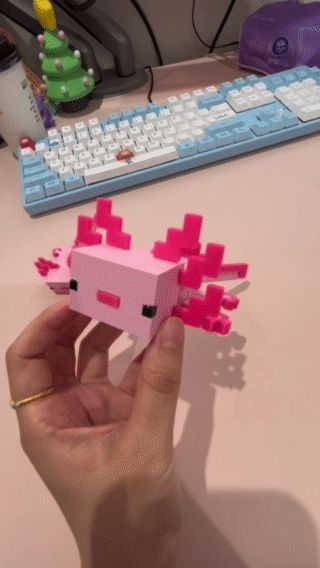 [MC] Minecraft Axolotl Articulated Figure by usagi MakerWorld: Download ...