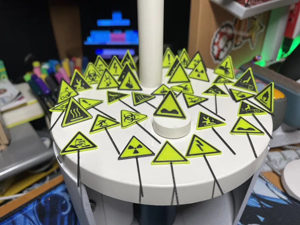 Set of 22 Miniature Construction Warning Signs by Losco Makes ...