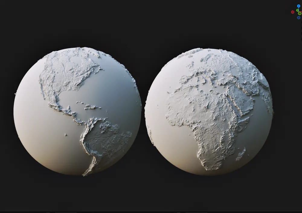 Earth Globe – Real Elevation Data (NASA) 3D Print - Free 3D Print Model ...