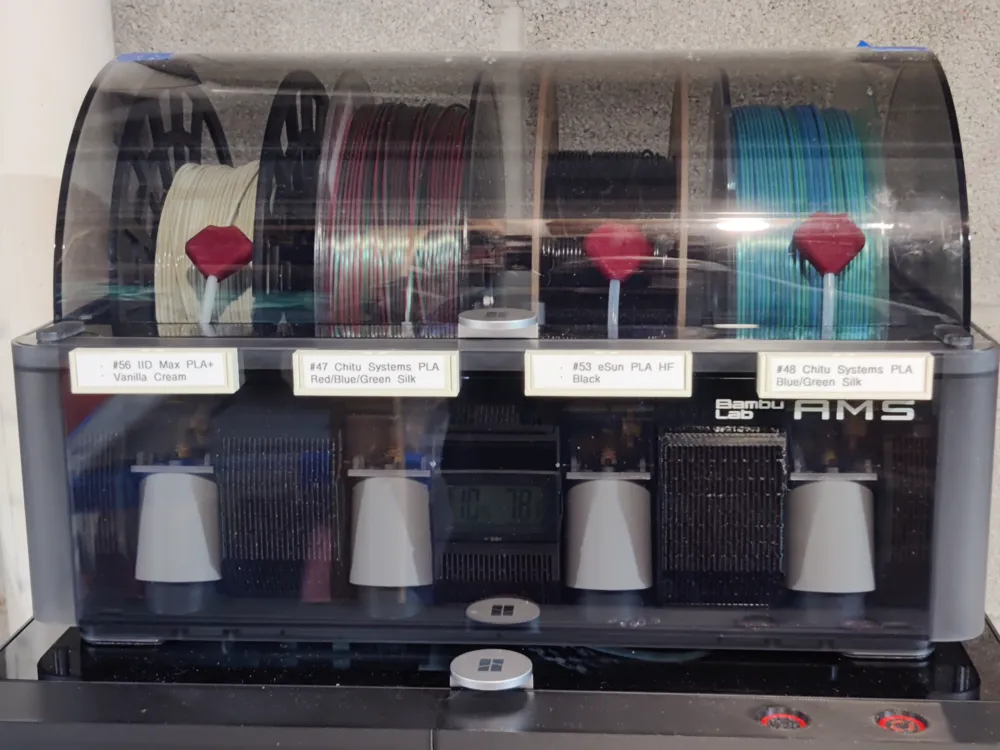 All-in-one AMS filament label and spool keeper - Free 3D Print Model ...