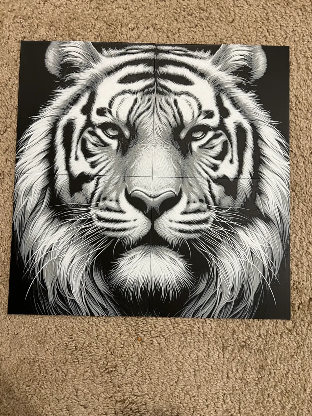 LARGE 400x400 Tiger Art Hueforge by RP47 Designs - MakerWorld