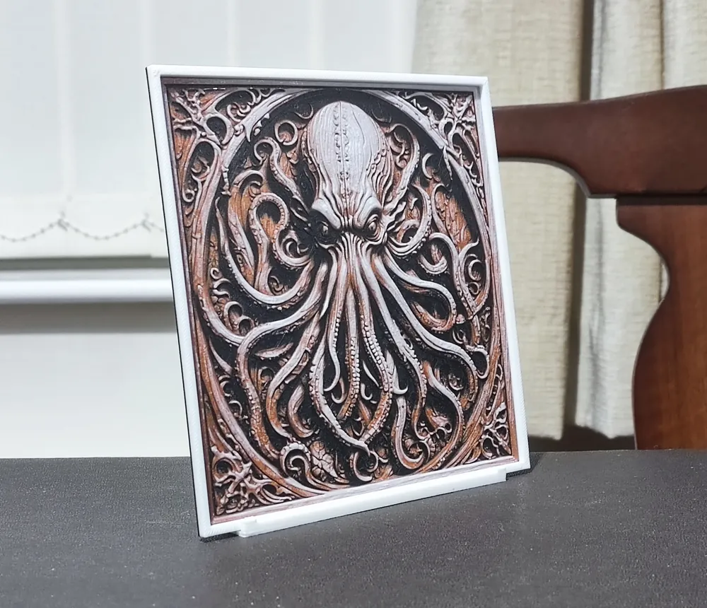 Wood Carving Cthulhu - HueForge 3 Color by BoDad MakerWorld: Download ...