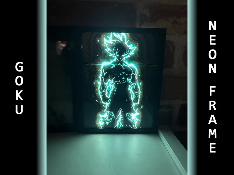 Goku/Dragon Ball Neon Frame by 3DPrintica - MakerWorld