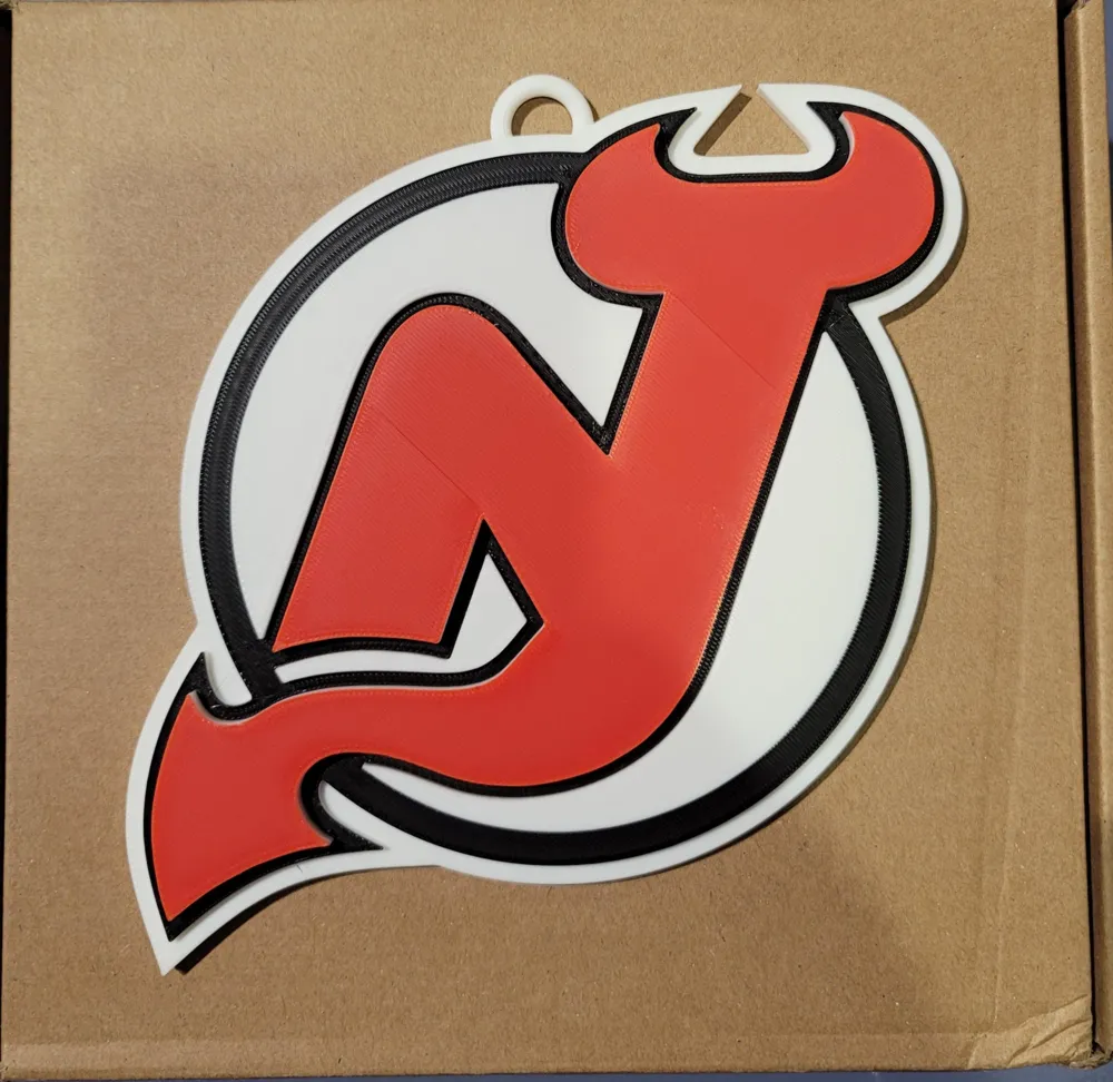 NEW JERSEY DEVILS 3D Logo 180mm series by mercadogarzas - MakerWorld