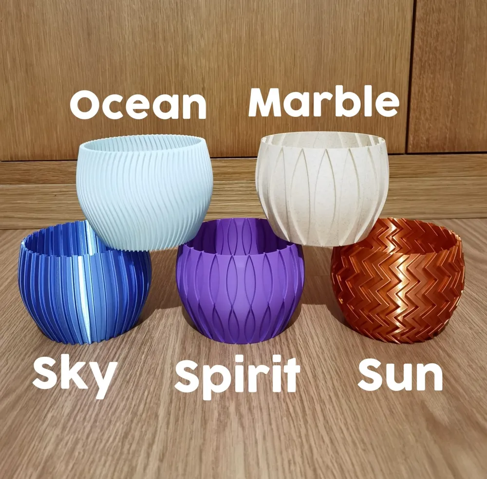 Succulent Planter Collection - Sun Vase by ARTICAT - MakerWorld