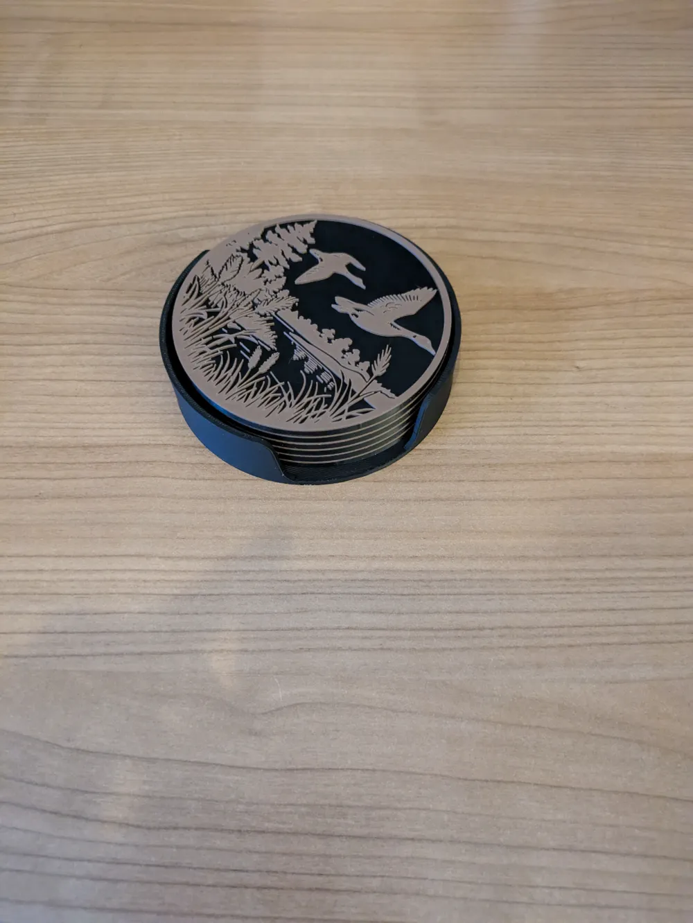 Hunting wildlife coaster set - 6 pieces - Free 3D Print Model - MakerWorld