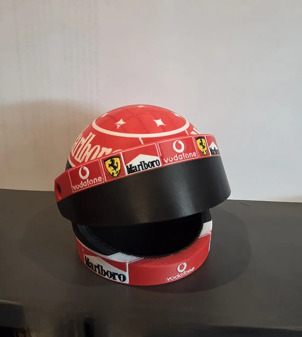 Michael Shumacher Brick Helmet - Free 3D Print Model - MakerWorld