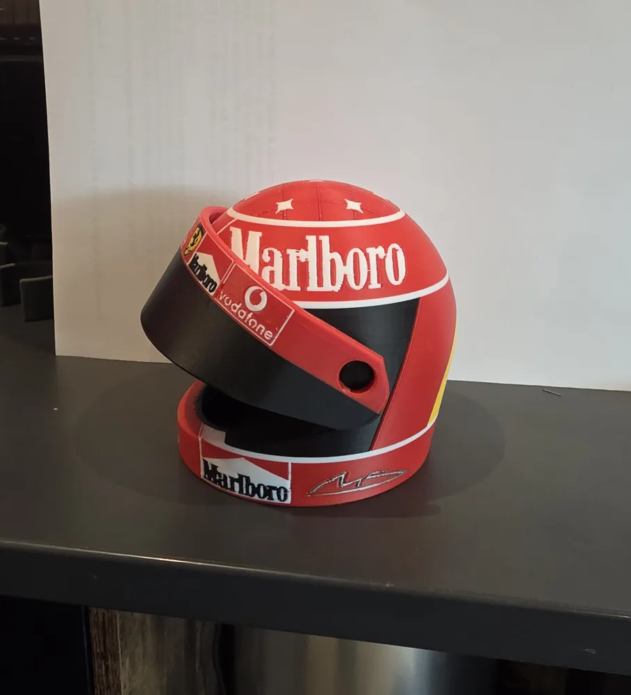 Michael Shumacher Brick Helmet - Free 3D Print Model - MakerWorld