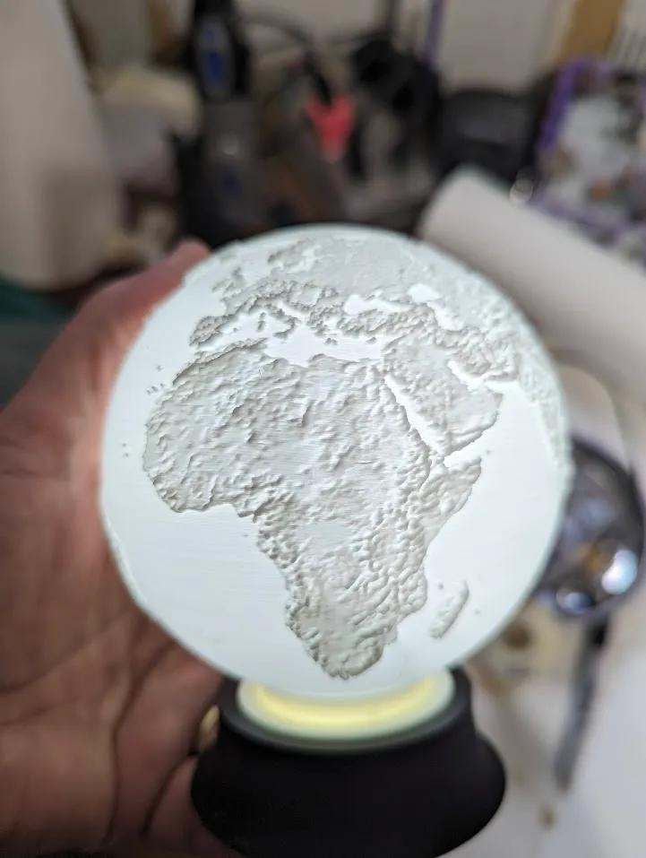 Earth Lithophane 100mm - Free 3D Print Model - MakerWorld