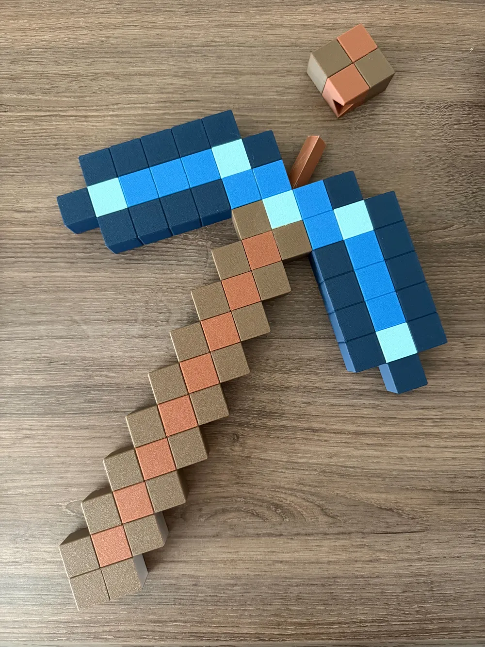 Minecraft inspired pick axe - Free 3D Print Model - MakerWorld