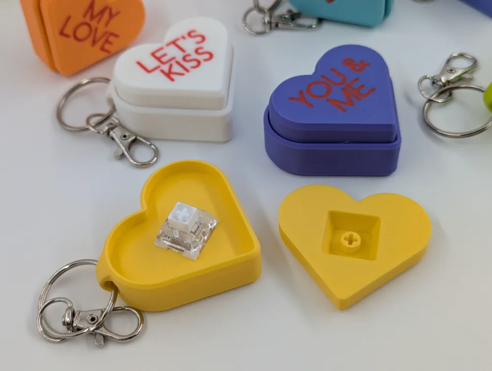 30 Phrases Conversation Heart Clicker Fidgets - Free 3D Print Model ...