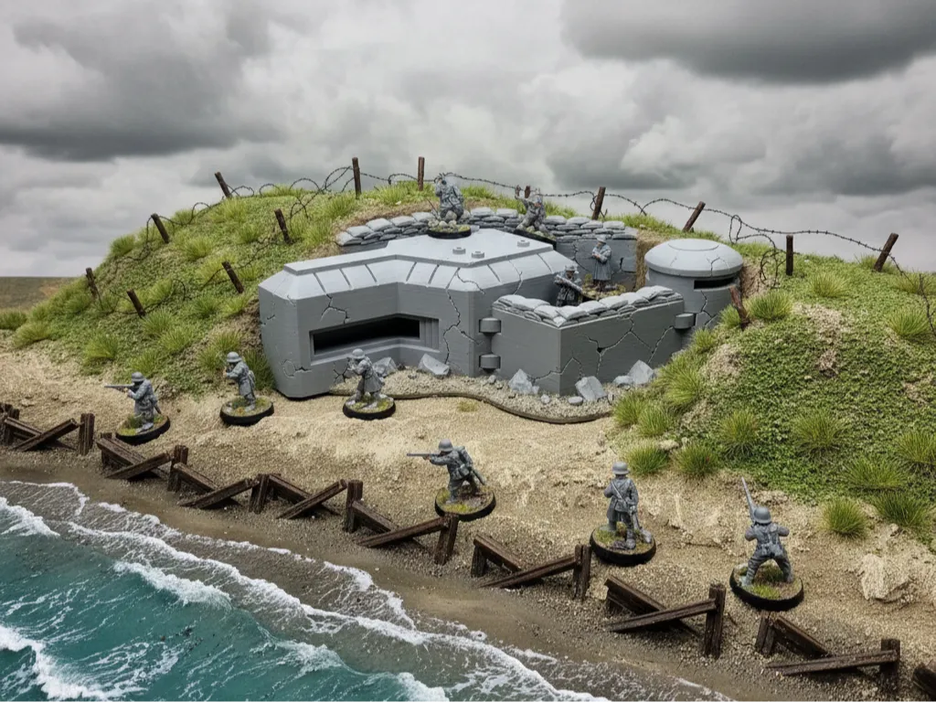 WW2 Bunker - Tabletop Wargame Terrain - Free 3D Print Model - MakerWorld