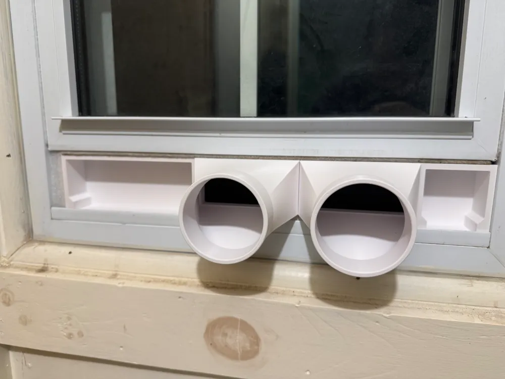 window ventilation X1C P1s ( with Non-return flap) - Free 3D Print ...