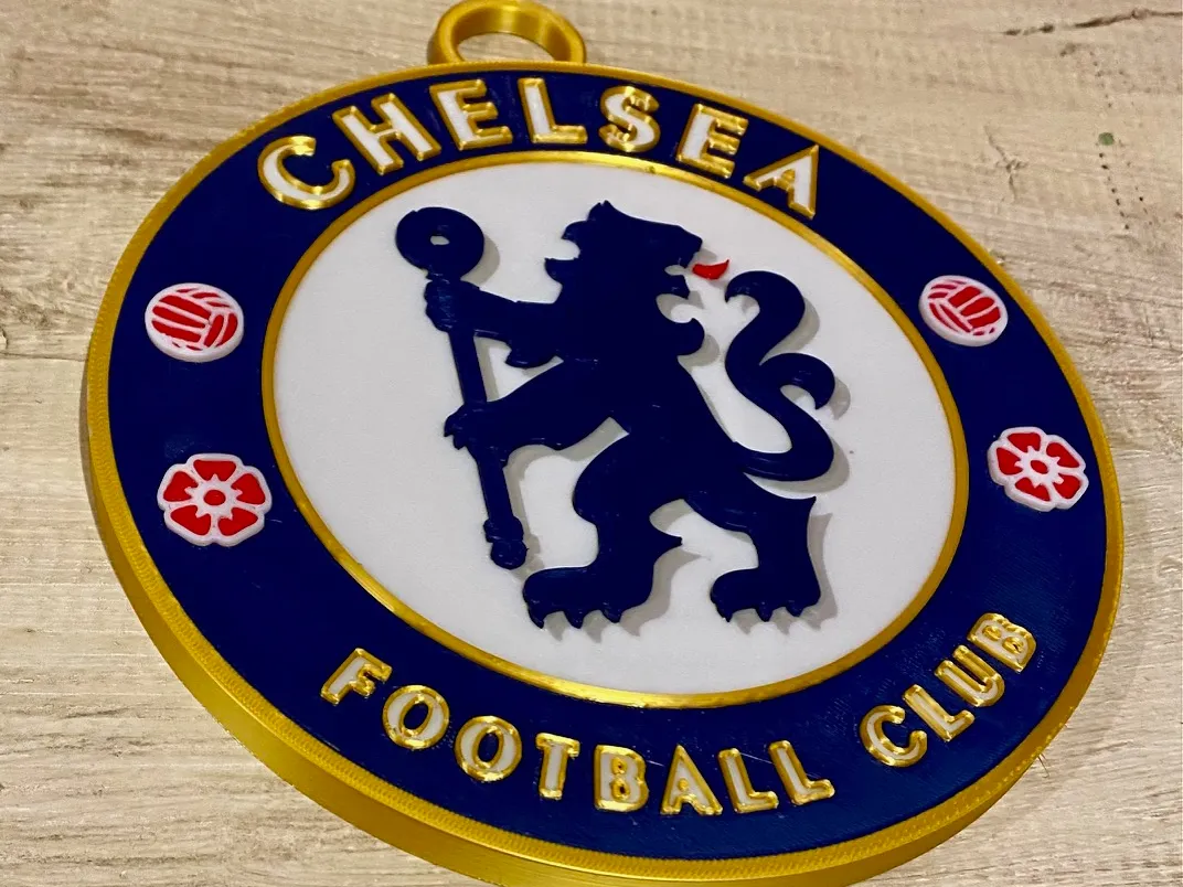 Chelsea FC Hype Chain Pendant (5 Colors) - Free 3D Print Model - MakerWorld