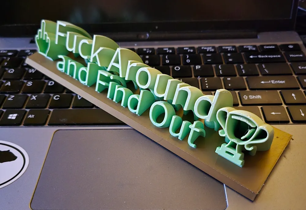 FAFO Award Desk Sign by jwgnall - MakerWorld