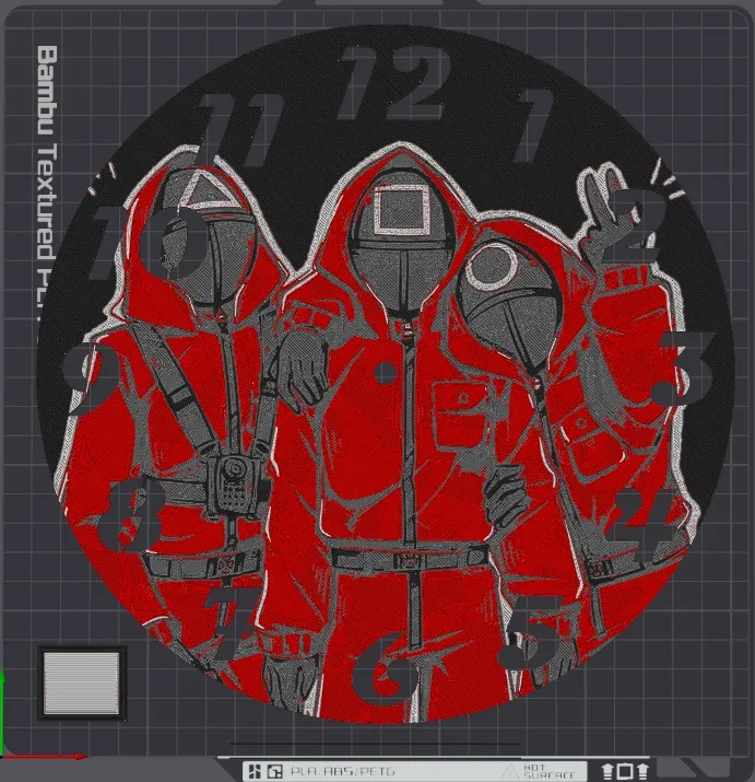 Squid Game Clock HueForge by Macik - MakerWorld