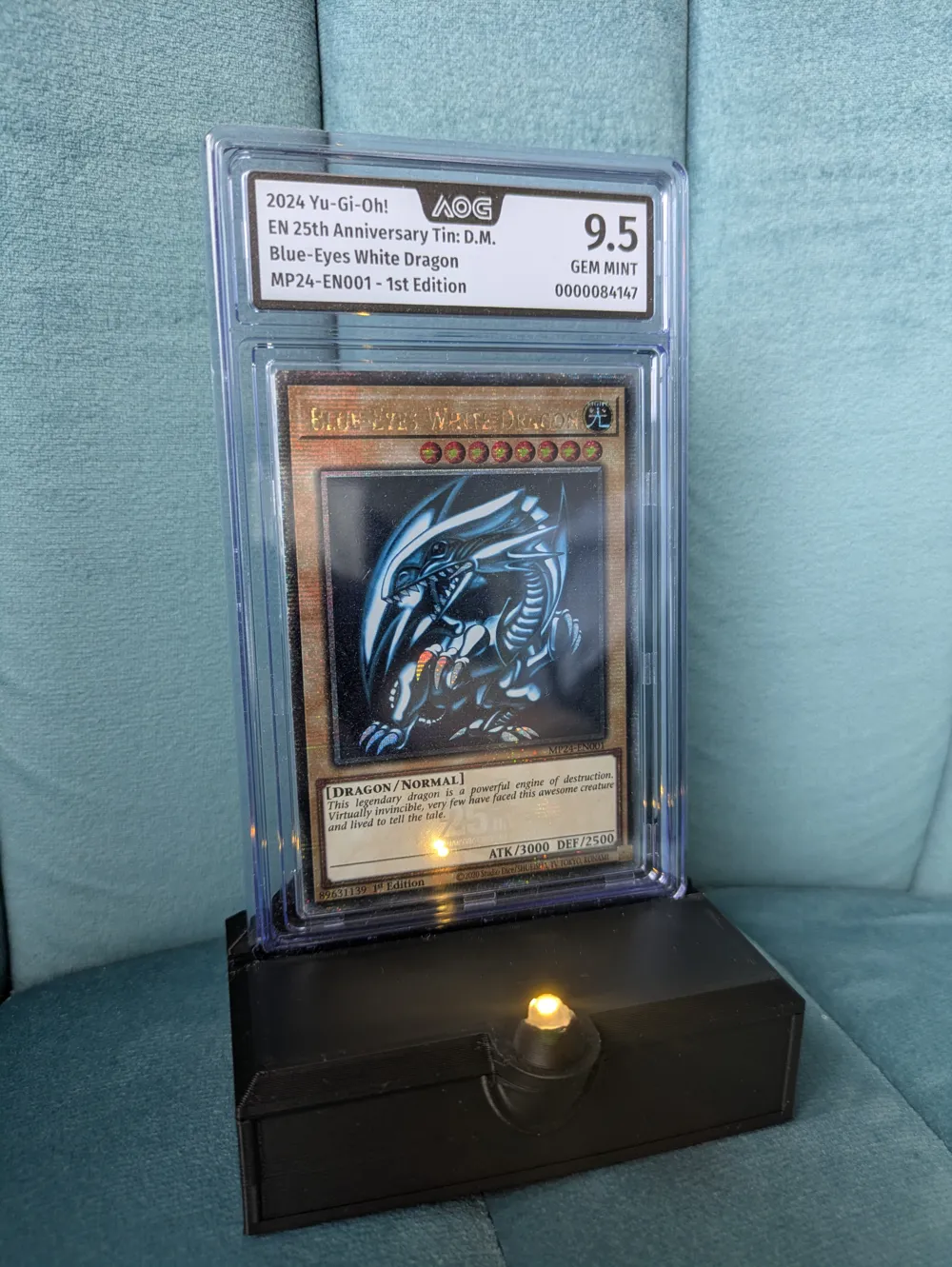 TCG Card Display Stand with LED - Free 3D Print Model - MakerWorld