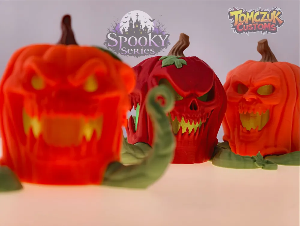 Demon Pumpkin – 3 Horror Faces for Halloween - Free 3D Print Model ...