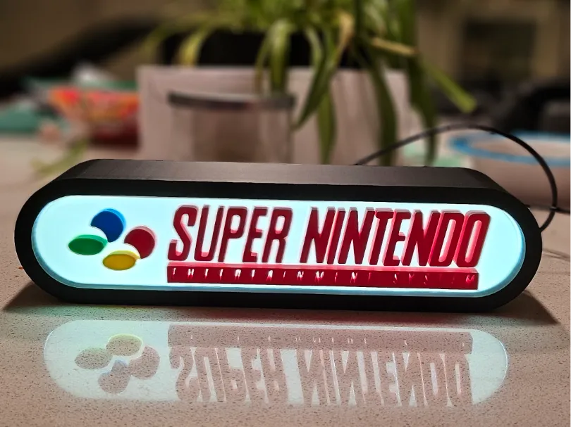 Super Nintendo Led Lightbox by Tommy Gun - MakerWorld
