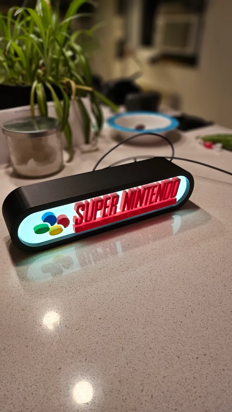 Super Nintendo Led Lightbox by Tommy Gun - MakerWorld