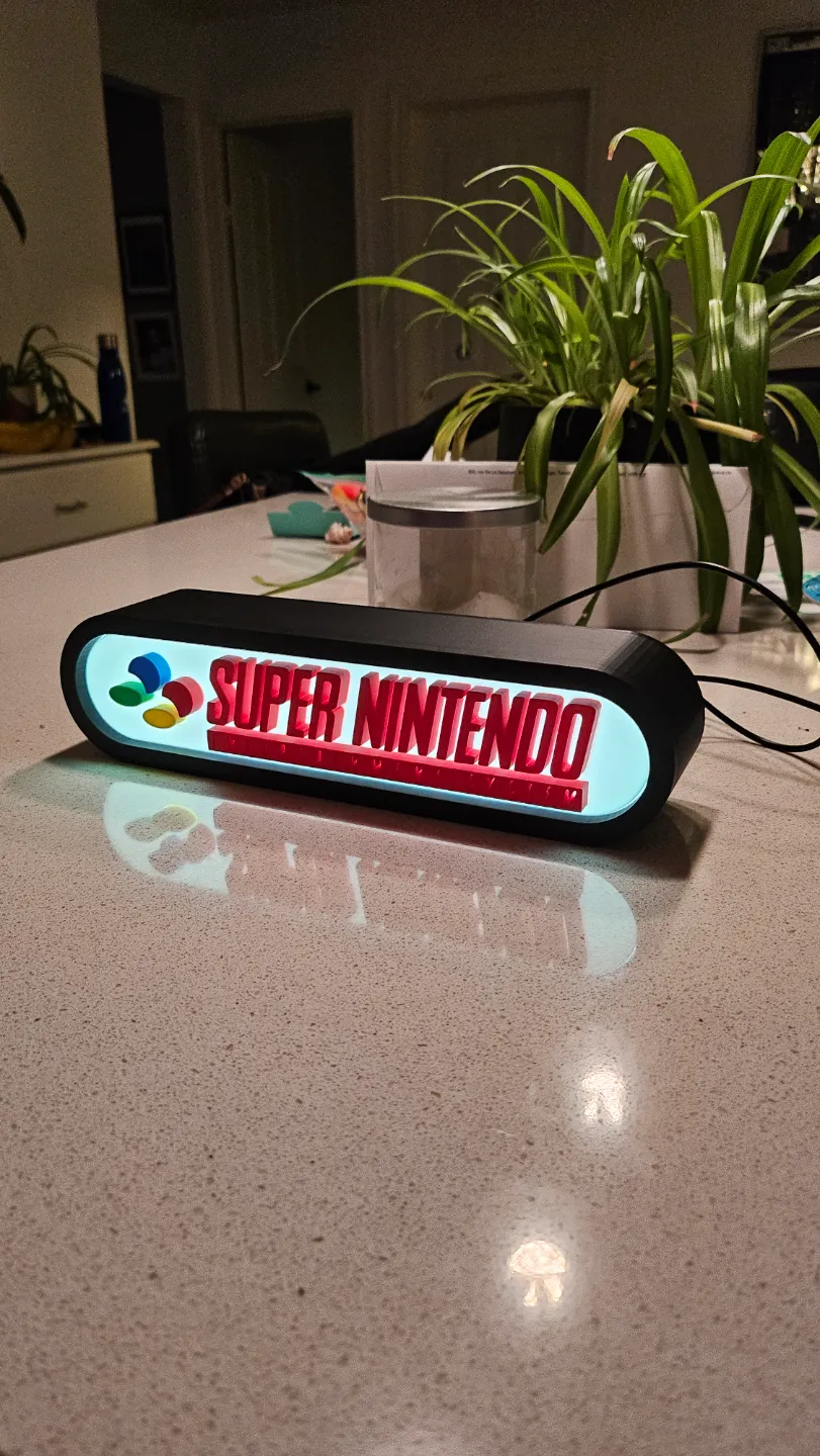 Super Nintendo Led Lightbox by Tommy Gun - MakerWorld
