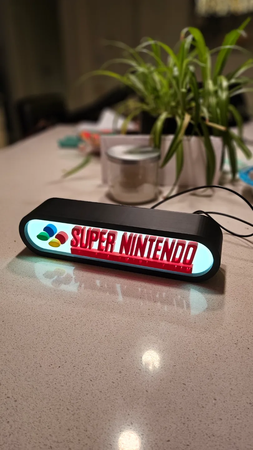 Super Nintendo Led Lightbox by Tommy Gun - MakerWorld