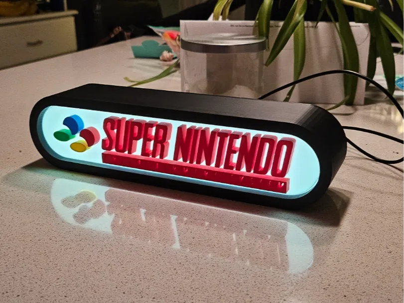 Super Nintendo Led Lightbox by Tommy Gun - MakerWorld
