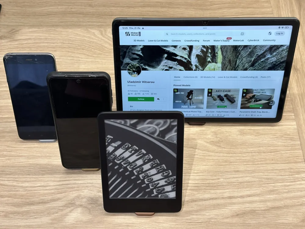 Pocket Phone Stand – Ultra-Light, Print-in-Place by Uladzimir Hitsarau ...