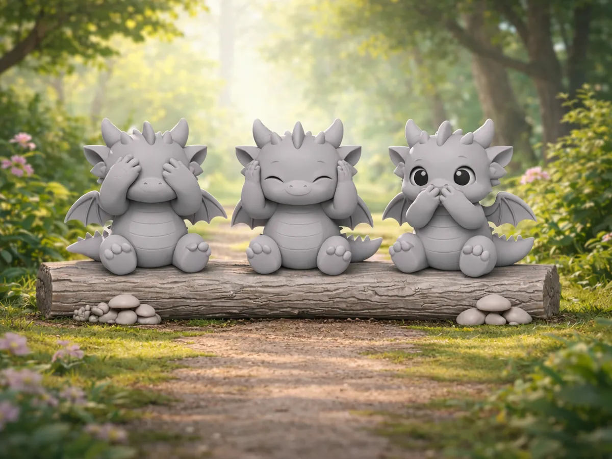 Three Wise Dragons - Free 3D Print Model - MakerWorld