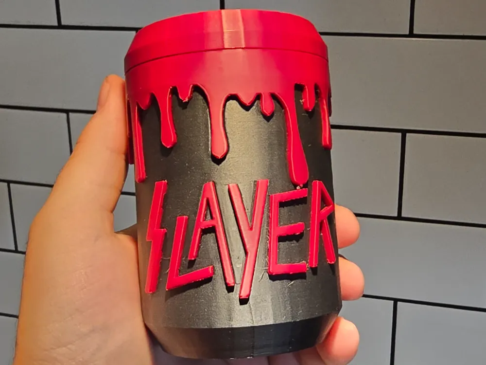 Slayer Blood Drip Can Koozie - Free 3D Print Model - MakerWorld