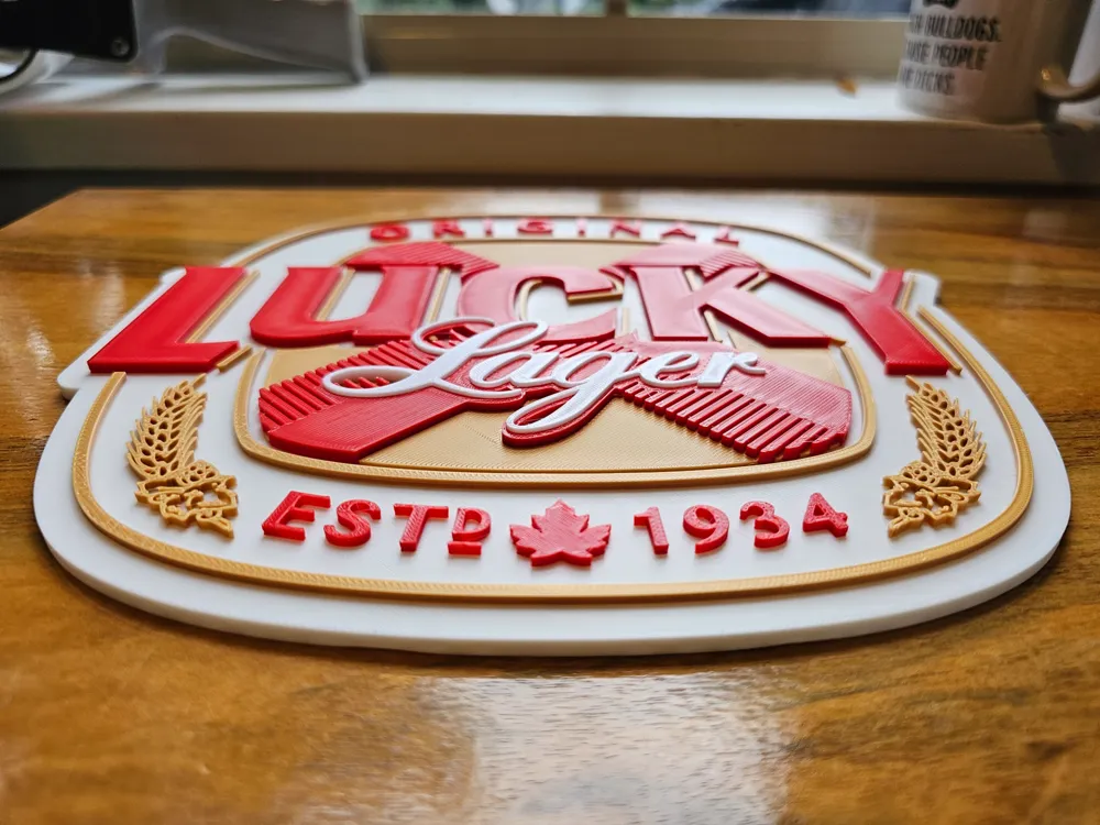 Lucky Lager 3D Sign by Fast3D - MakerWorld