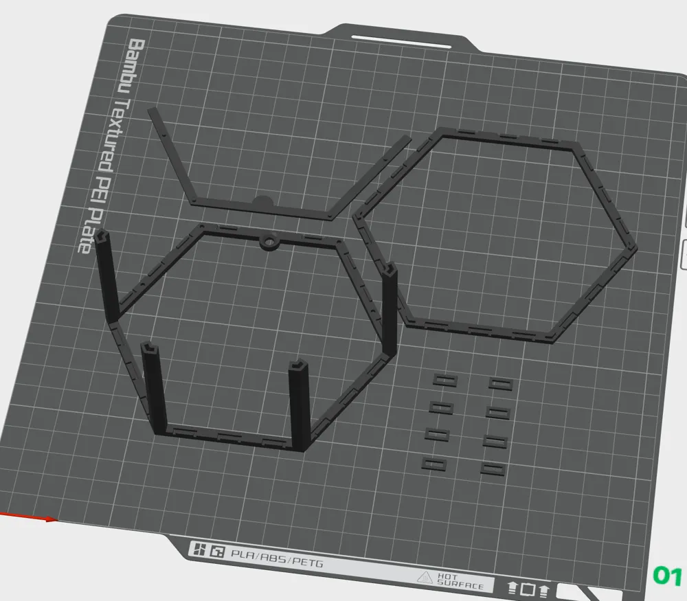 Small modular hexagon shelves 10 cm - Free 3D Print Model - MakerWorld