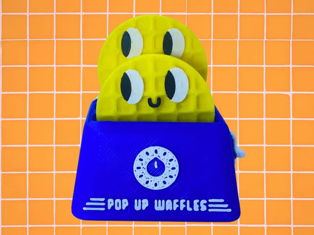 Waffles Clicker Fidget Toy by helloadorable - MakerWorld