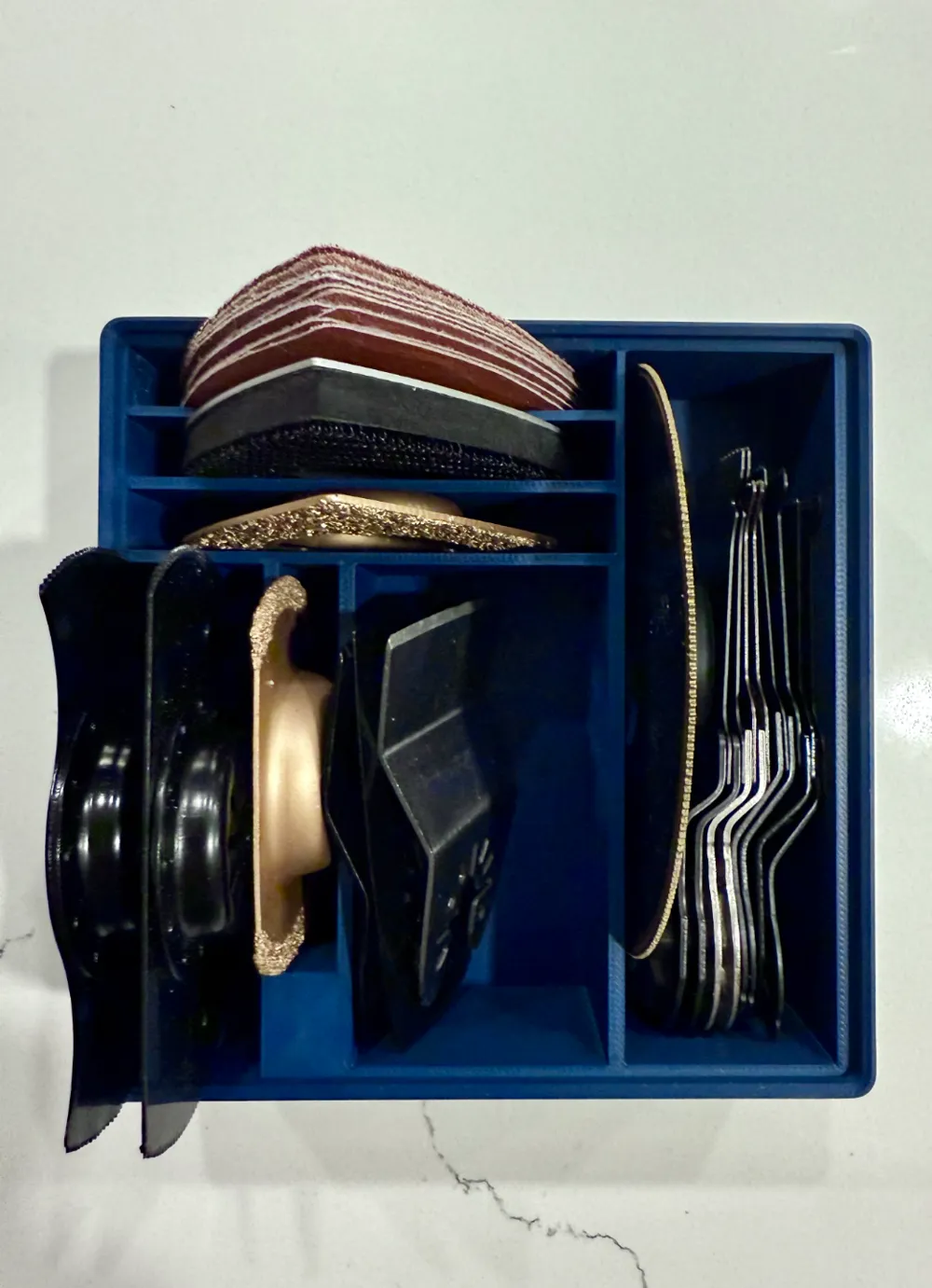 Gridfinity Oscillating Tool Attachment Organizer by Hopper_Dropper ...