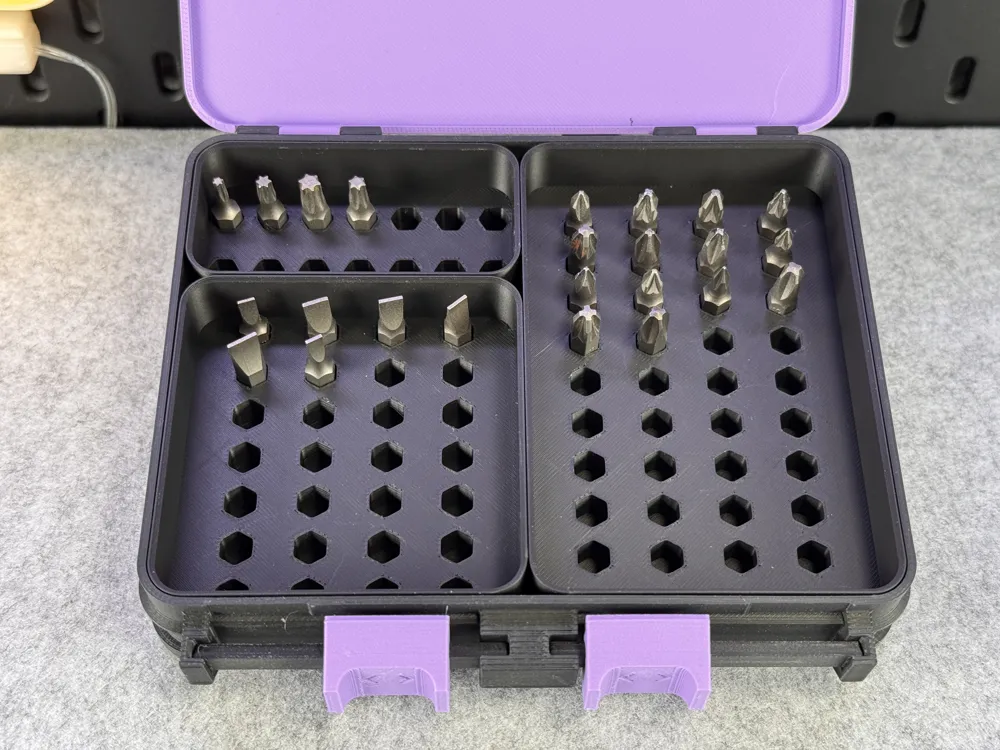 Bit Inserts for Organizer Box Remixed by 3DPrintyi MakerWorld: Download ...