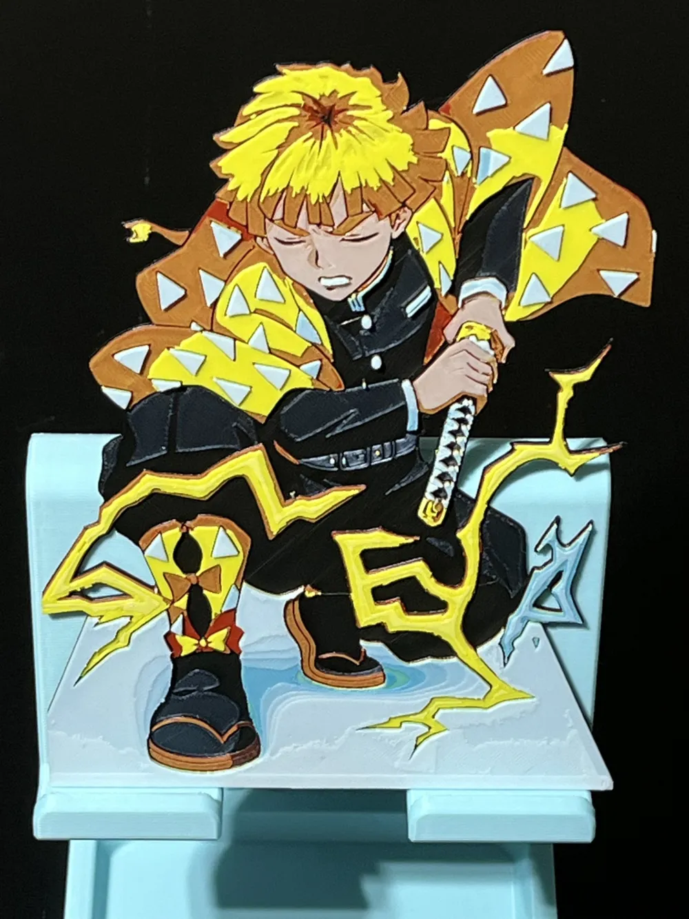 Demon Slayer Zenitsu Agatsuma Hueforge - Free 3D Print Model - MakerWorld