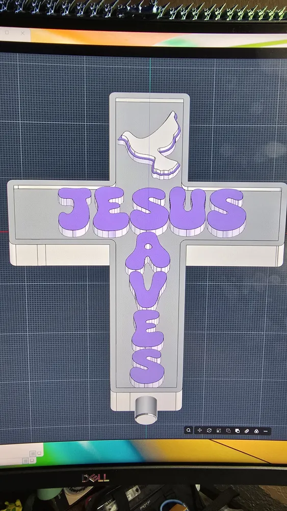 Jesus Saves Cross - Free 3D Print Model - MakerWorld