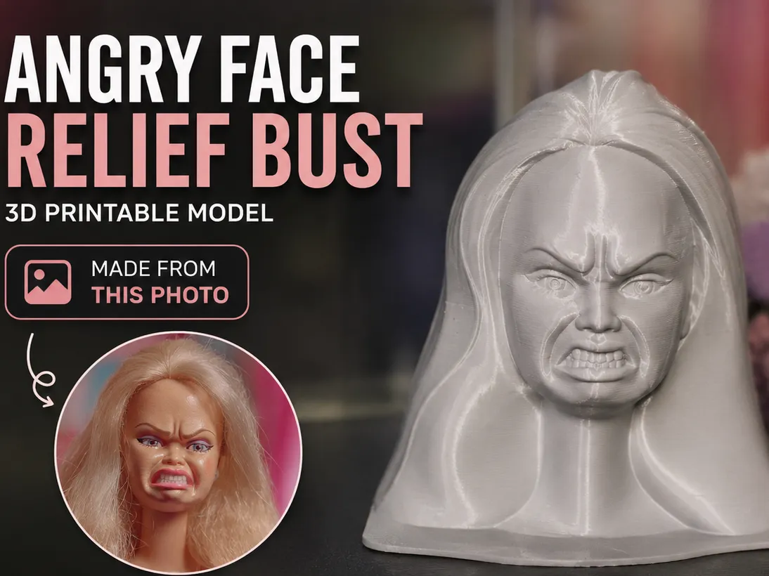 Meme Face Relief Sculpture - Free 3D Print Model - MakerWorld