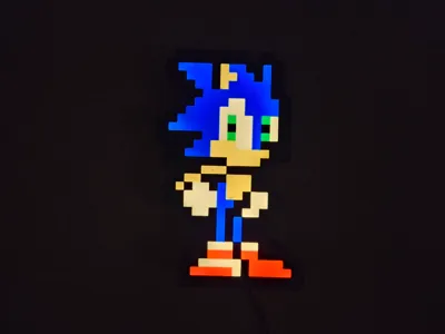 Pixel Sonic The hedgehog by Nostalgicprints - MakerWorld