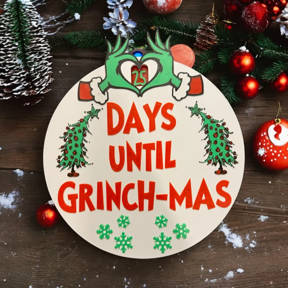 Grinch - Mas Countdown - Free 3D Print Model - MakerWorld