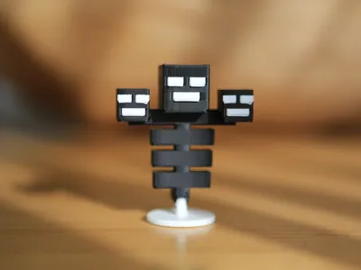 The wither from minecraft by ZYXMakerWorld: Download Free 3D Models