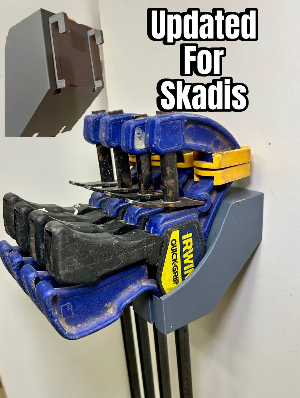 Irwin Quick-grip wall mounted rack SKADIS VERSION by SRRN - MakerWorld