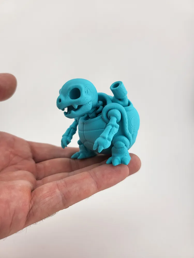 Blastoise Skeleton 3D Print Model pokemon kawaii by Mad power ...