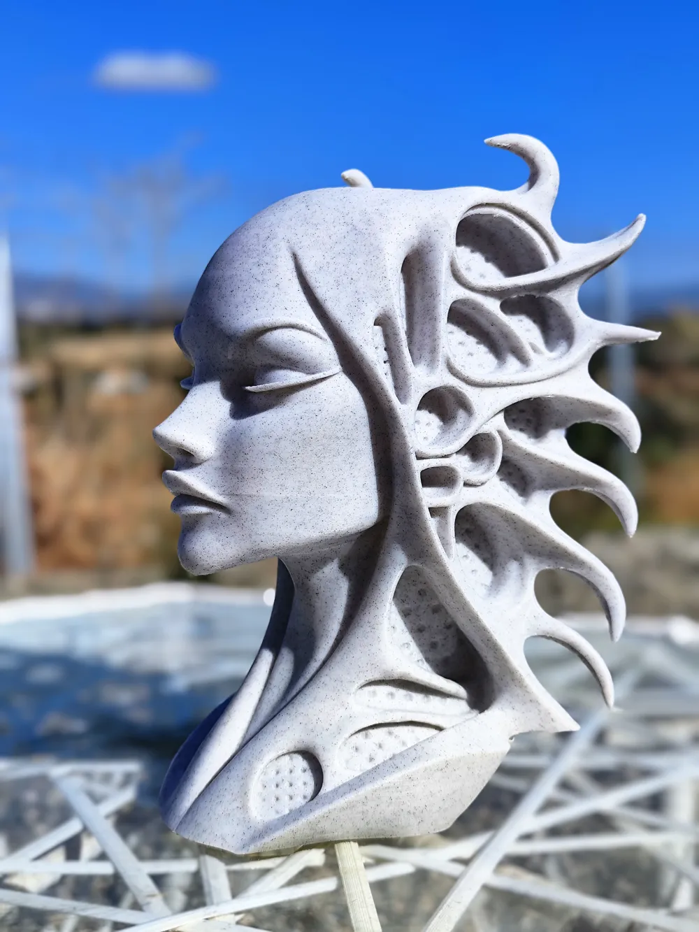 Sculpted Female Bust Planter – Elegance & Flow - Free 3D Print Model - MakerWorld