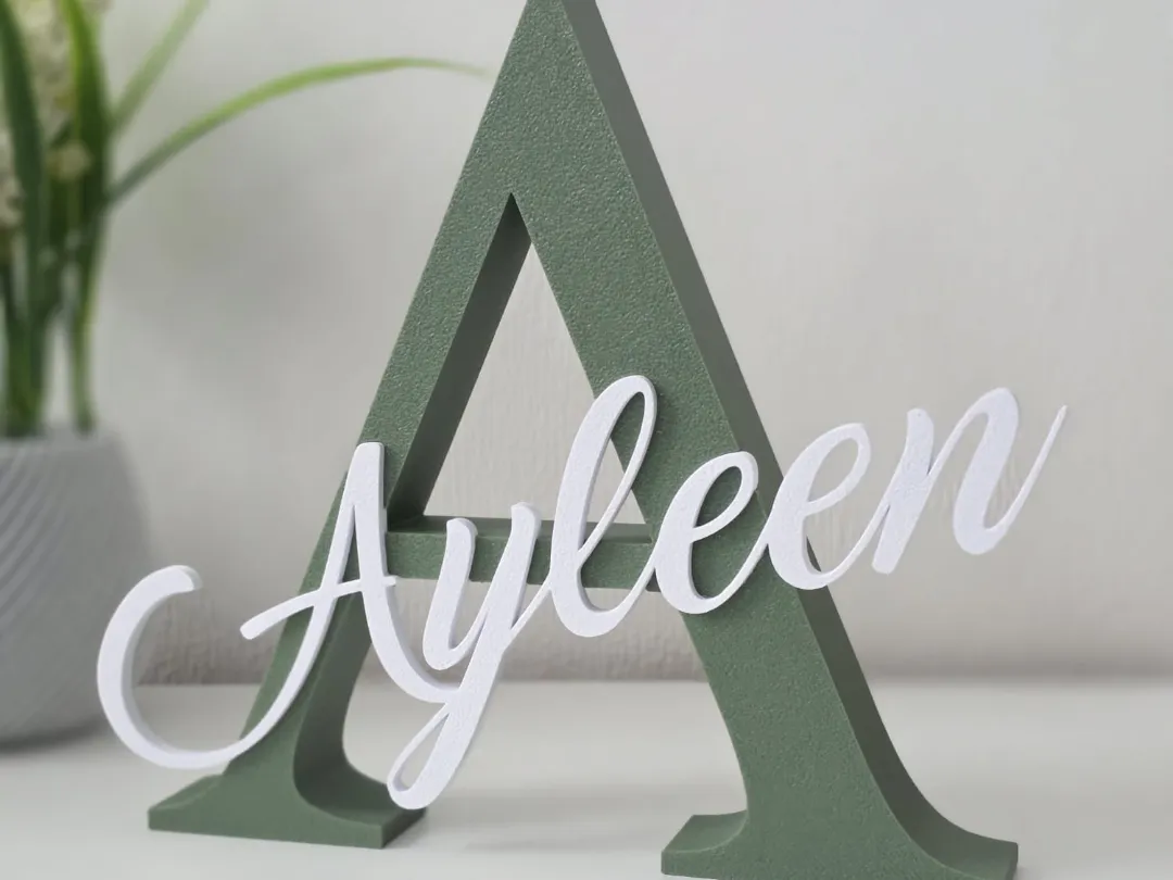 Name Tag - Letter with Name Ayleen - Free 3D Print Model - MakerWorld