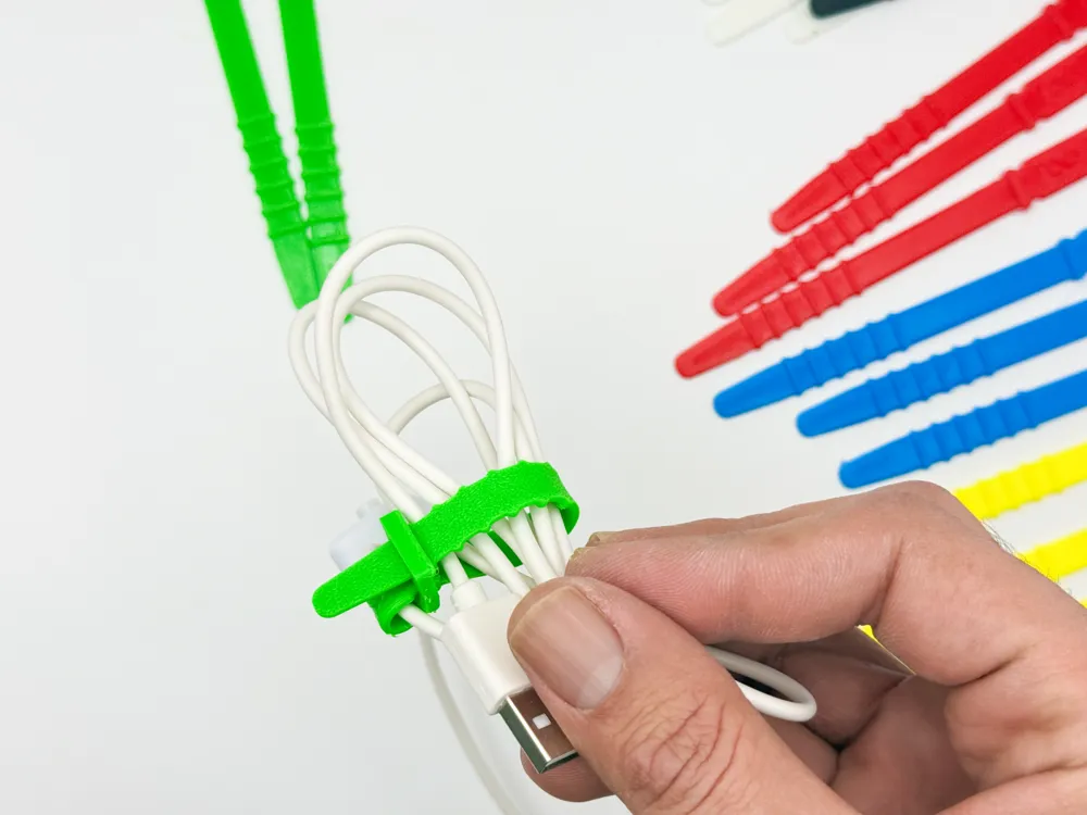 TPU Double Lock Cable Tie - 3 Sizes - Free 3D Print Model - MakerWorld